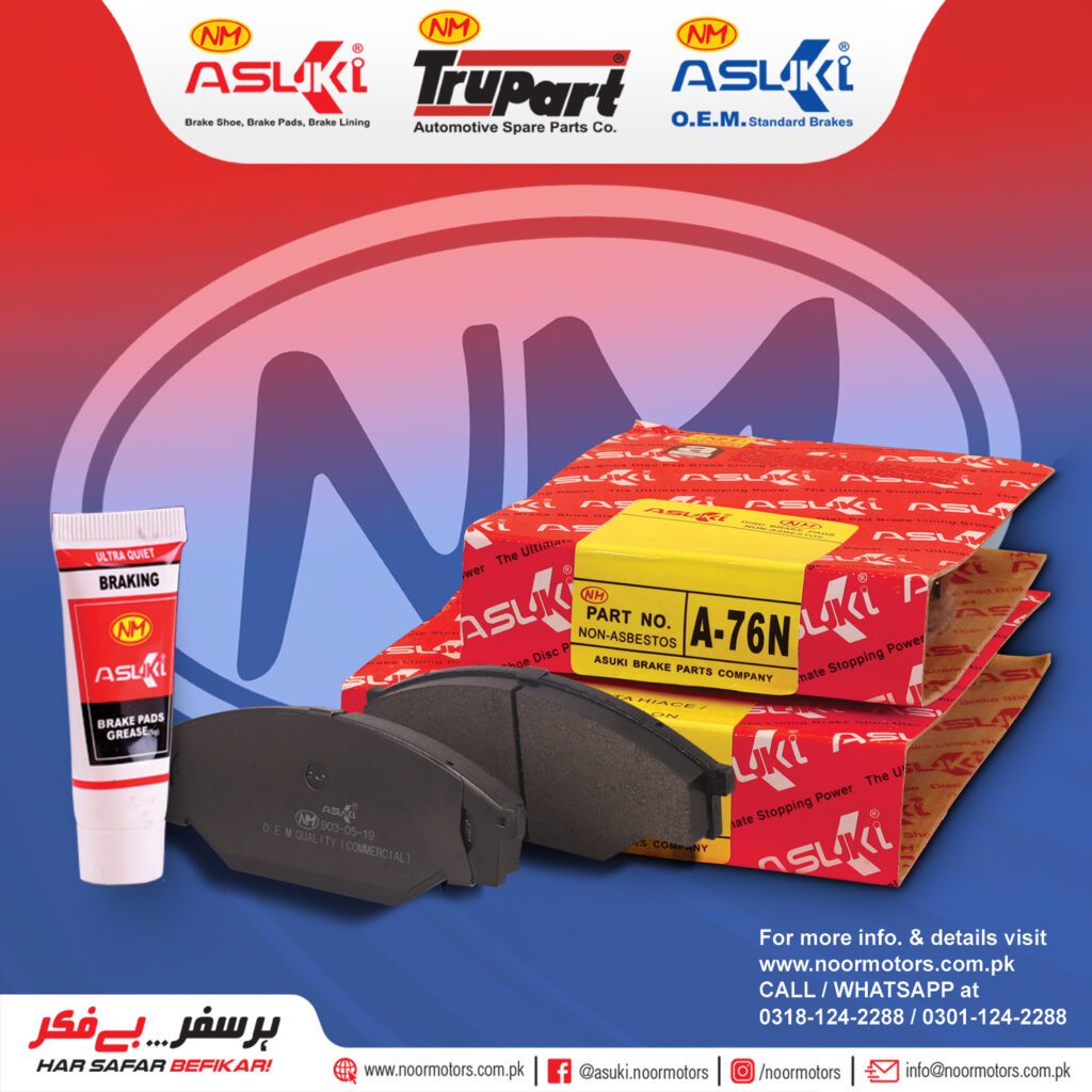 ASUKI CERAMIC & LOW METALLIC BRAKE PADS - Noor Motors